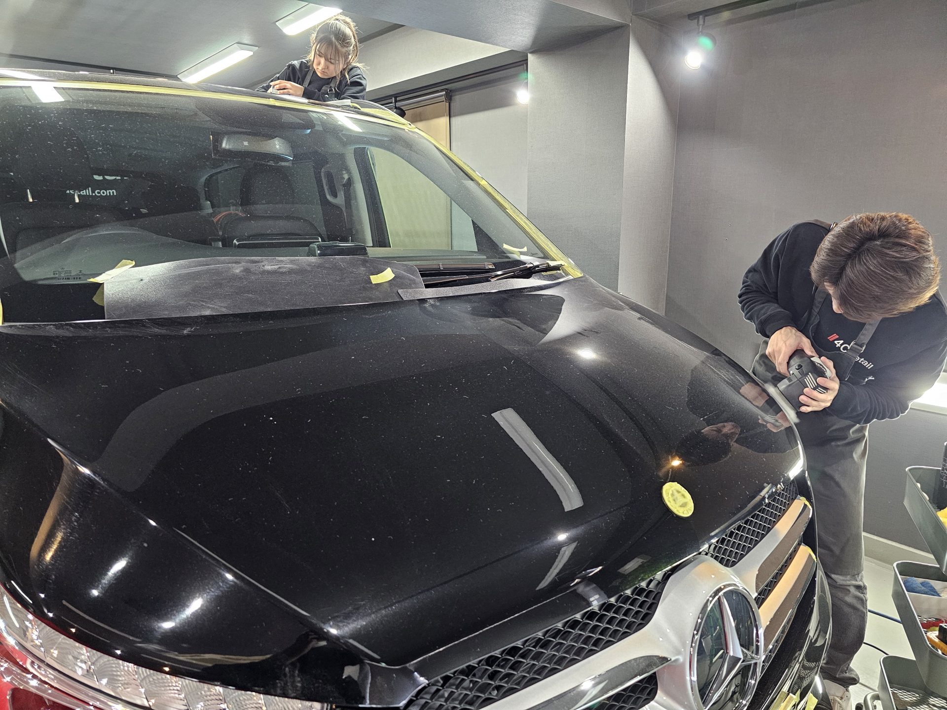 2023年式メルセデスベンツV200d 4Cプレミアムガラスコーティング・窓ガラス全面コーティング施工 横浜市磯子区 – 4C Detail ...